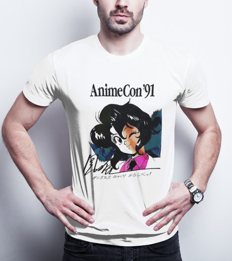 Anime Con '91 Character With Autograph And Japanese T-Shirt