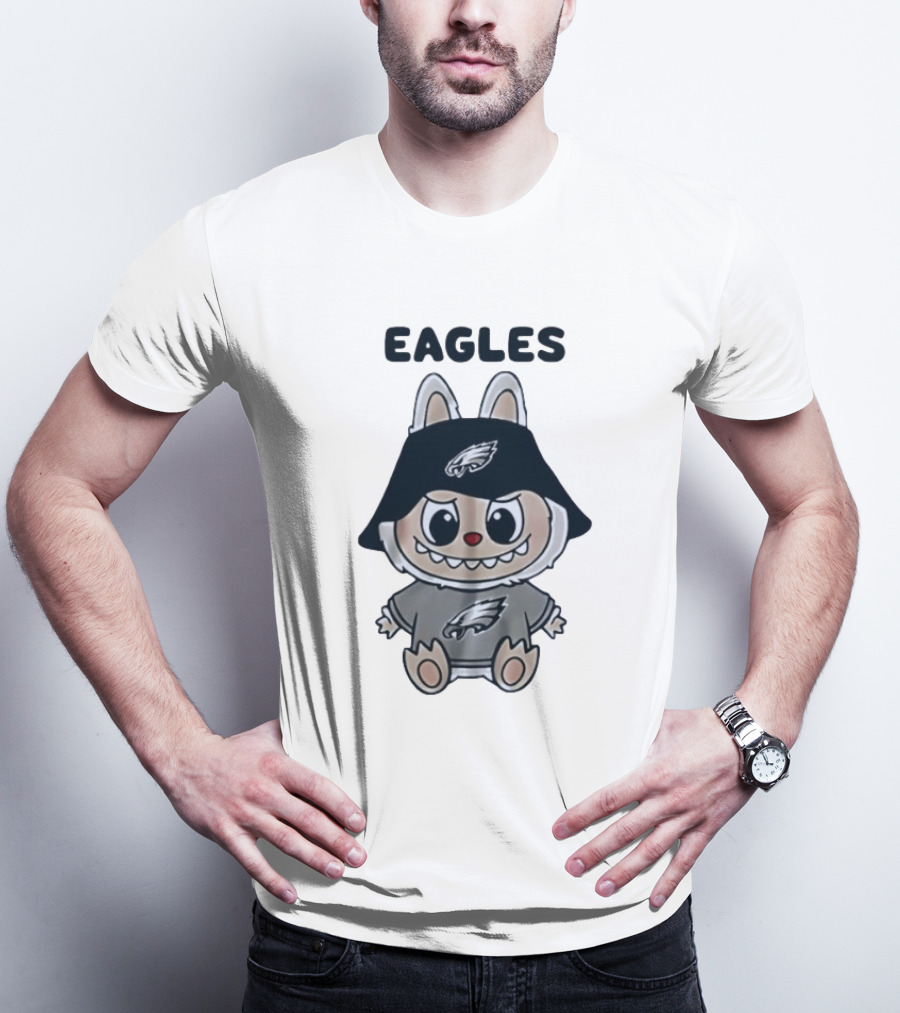 Philadelphia Eagles Labubu Character NFL Football T-Shirt