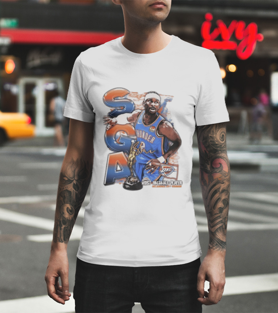 Shai Gilgeous Alexander SGA Oklahoma City Thunder Most Valuable Player T-Shirt