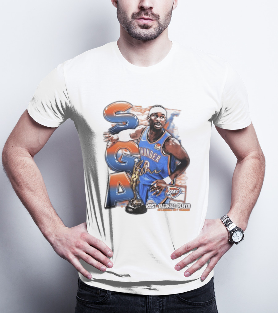 Shai Gilgeous Alexander SGA Oklahoma City Thunder Most Valuable Player T-Shirt