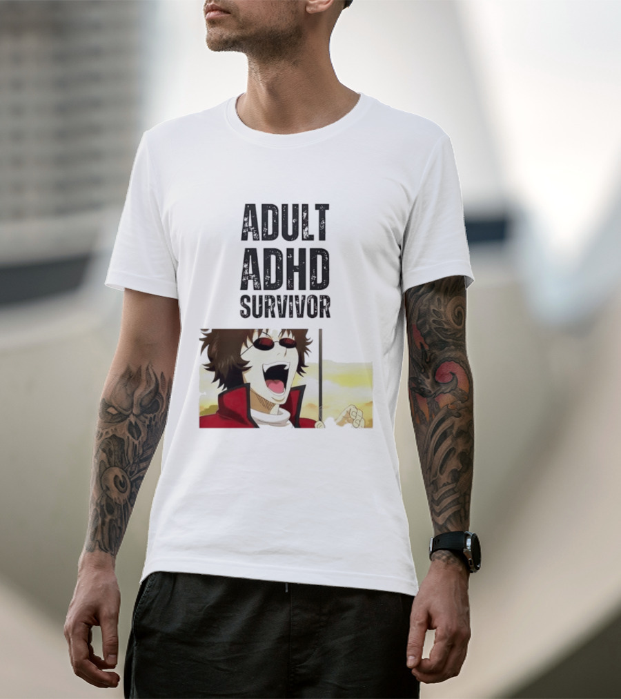 Sakamoto Tatsuma Anime Character Adult ADHD Survivor T-Shirt