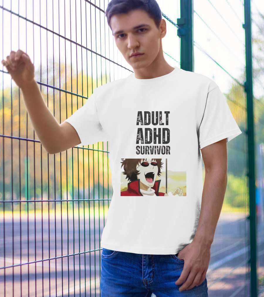Sakamoto Tatsuma Anime Character Adult ADHD Survivor T-Shirt