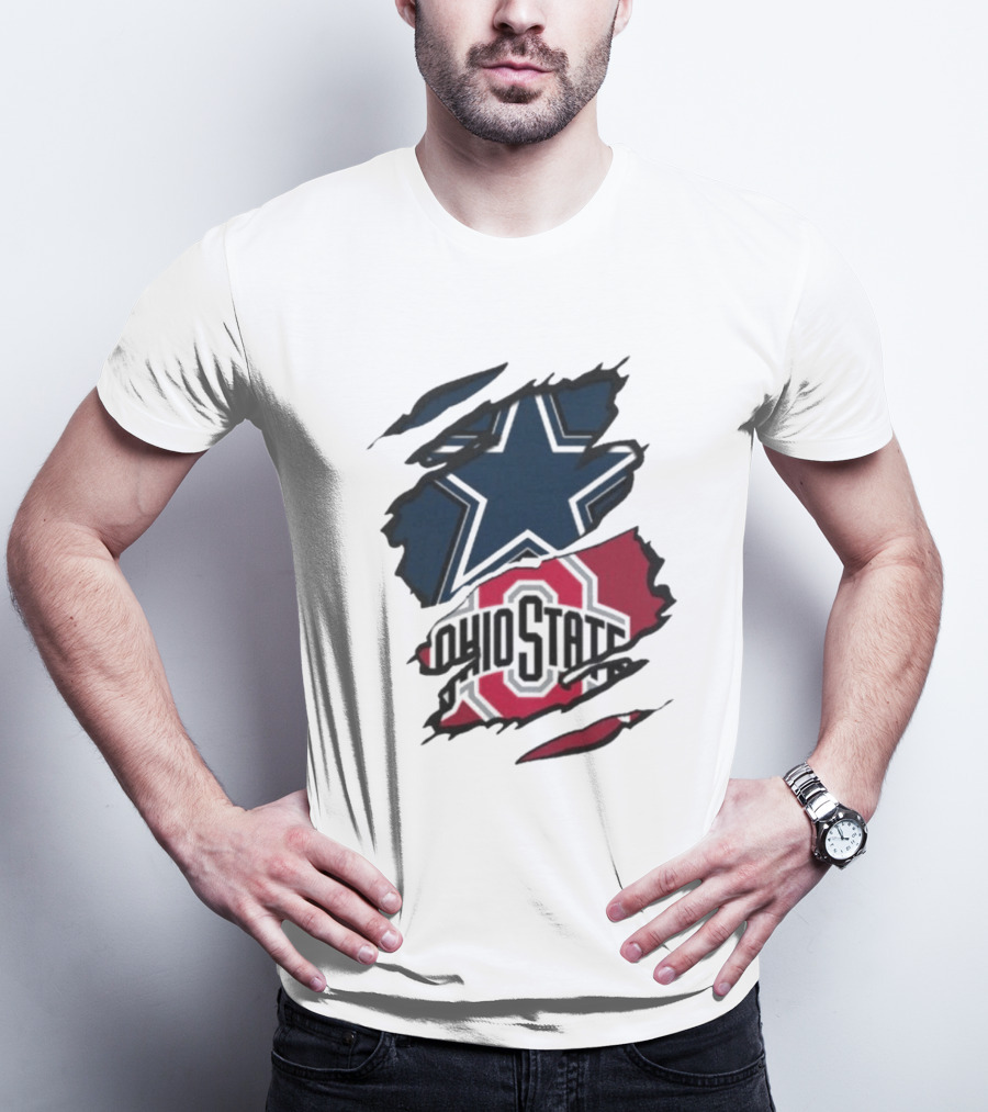 Dallas Cowboys Ohio State Buckeyes Men's Dual Rip T-Shirt