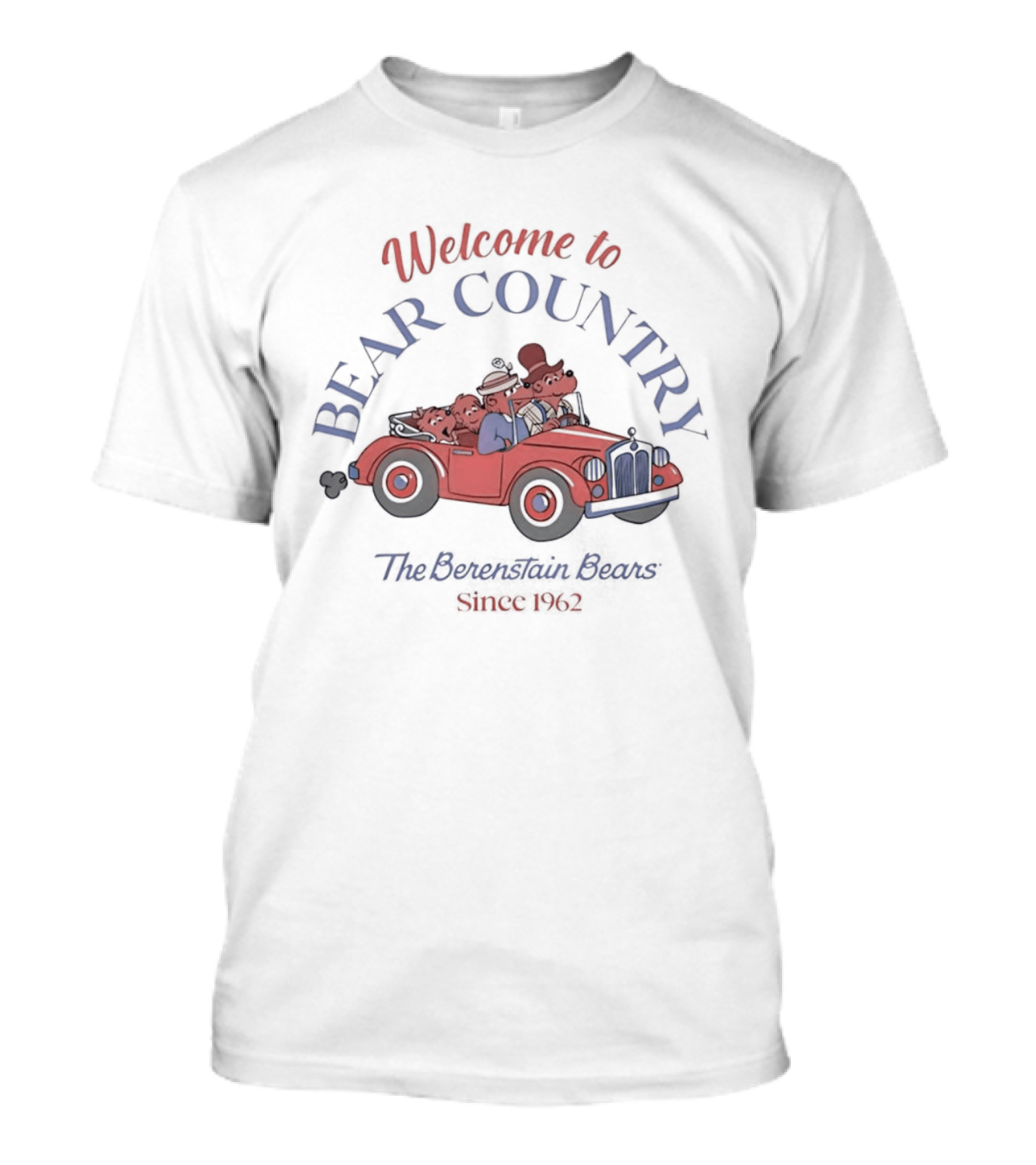 Welcome To Bear Country The Berenstain Bears Since 1962 Red Car Family T-Shirt