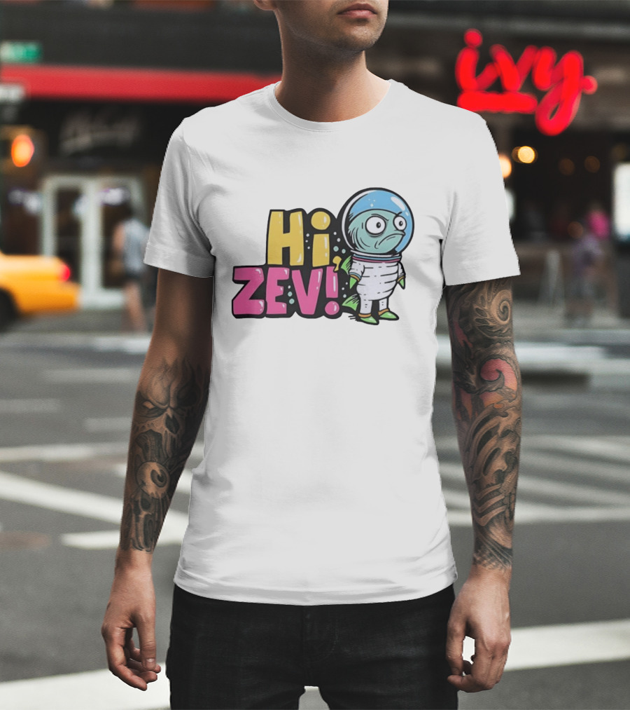Hi Zev Astronaut Fish NBA New York Knicks Jalen Brunson Cartoon T-Shirt