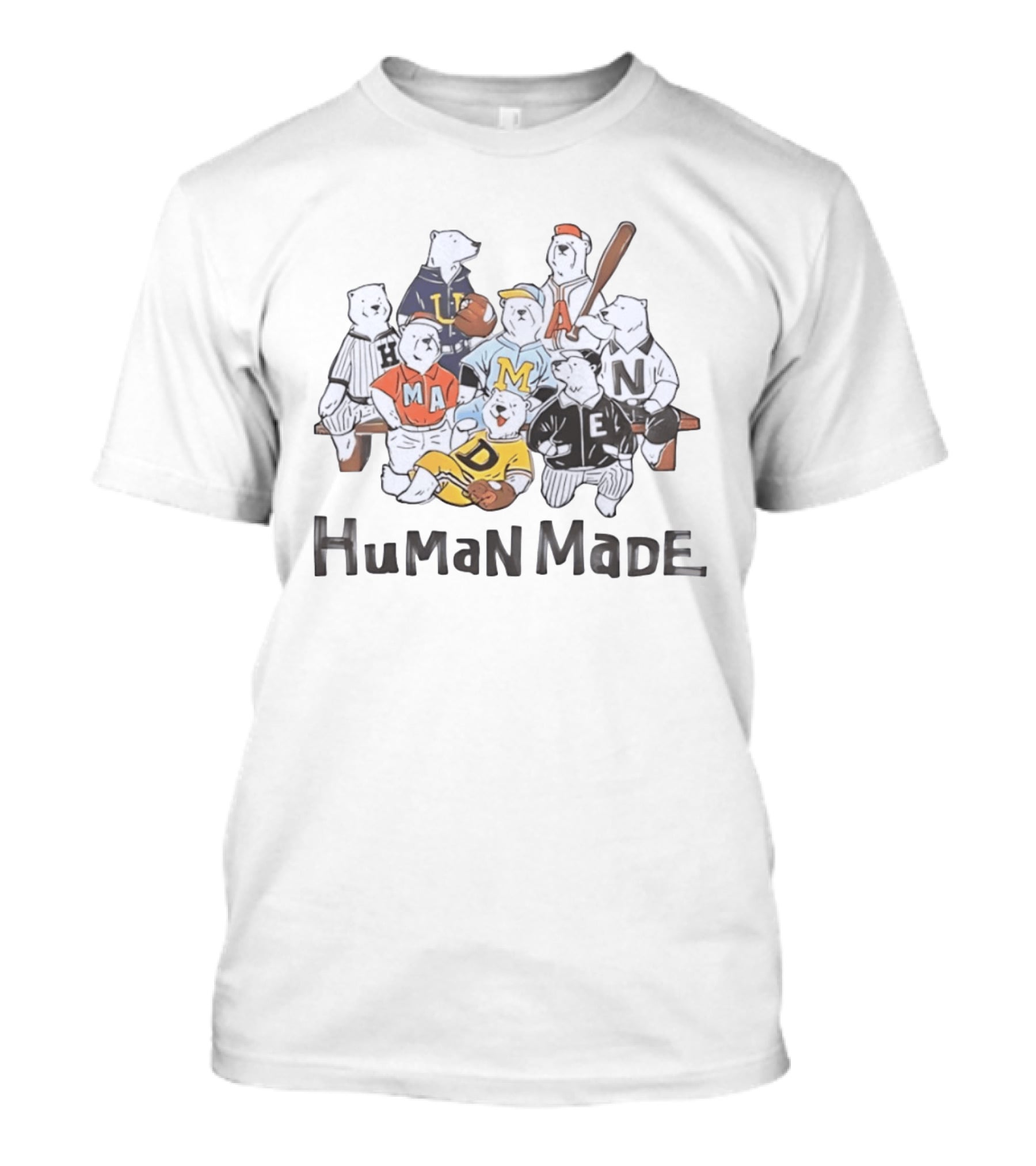 Human Made Polar Bear Baseball Team H M A N M A D E T-Shirt