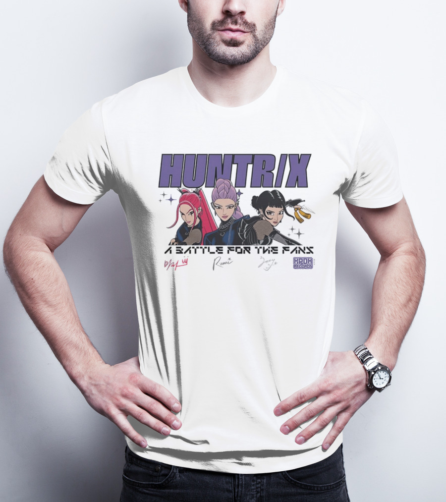 Huntrix A Battle For The Fans KPDH Records Rumi Zoey Jamalynn T-Shirt