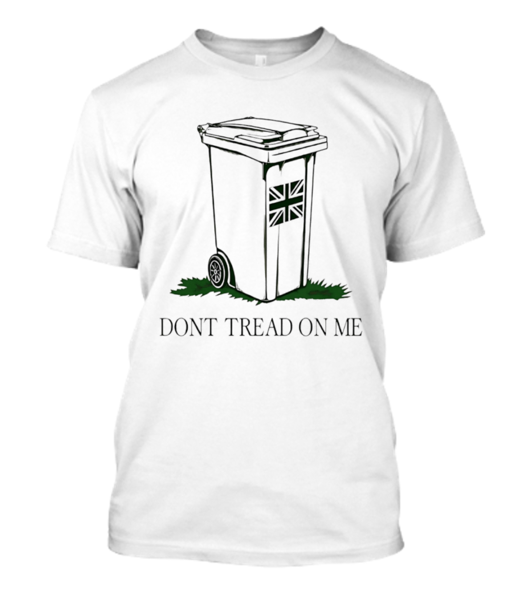 Trash Can Union Jack Flag Don't Tread On Me T-Shirt