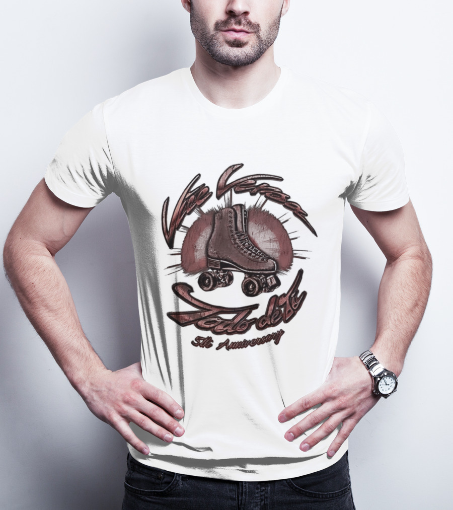 Vice Versa Todo De Ti 5th Anniversary Roller Skate Disco T-Shirt