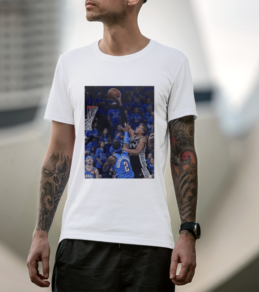 Victor Wembanyama Shai Gilgeous Alexander NBA Showdown San Antonio Spurs Vs Oklahoma City Thunder T-Shirt
