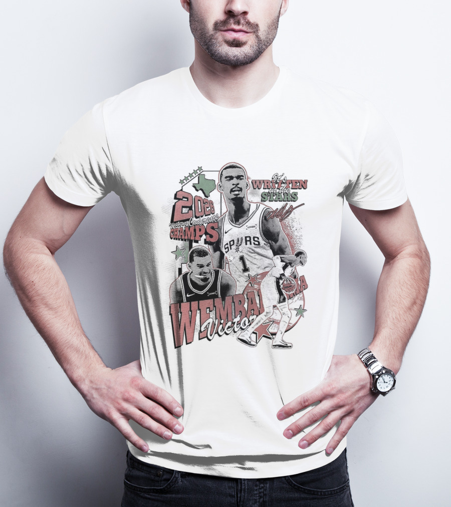 It's Written In The Stars Alien Victor Wembanyama 2026 Champs San Antonio Spurs NBA T-Shirt