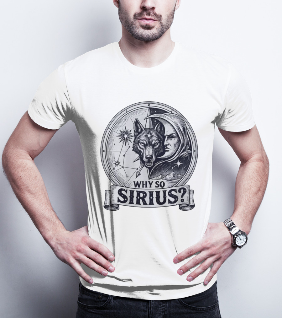Why So Sirius Wolf Moon Constellation Astronomy Space Science T-Shirt