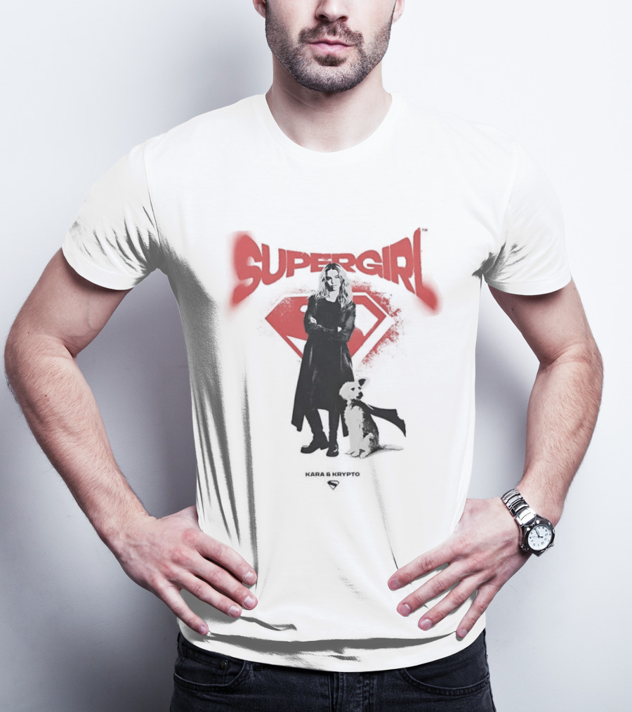 Supergirl Kara And Krypto Superman Shield DC Comics T-Shirt