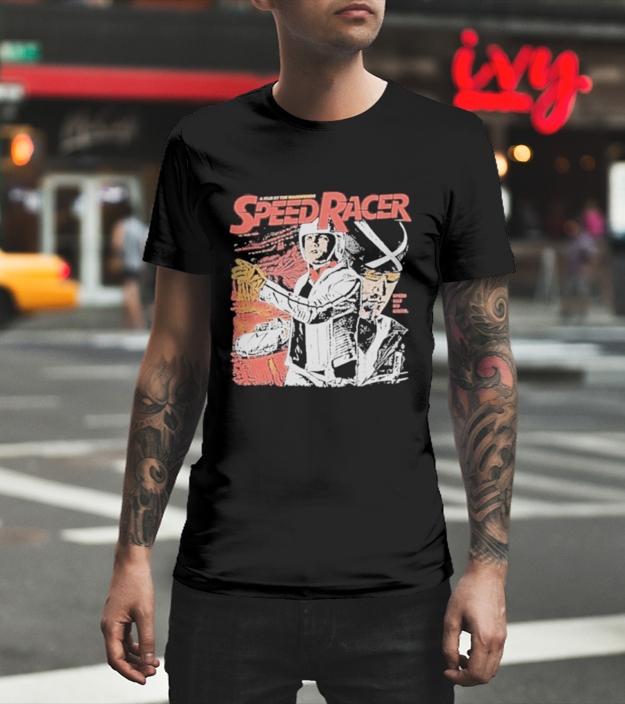Speed Racer Movie Mach 5 Racer X Manga Style Wachowskis Film T-Shirt