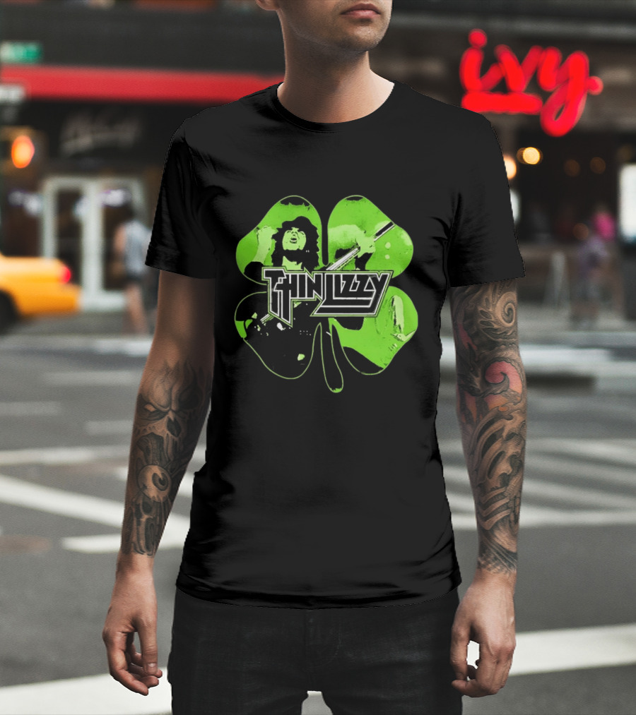 Thin Lizzy Irish Rock Band Green Clover St. Patrick's Day 2026 T-Shirt