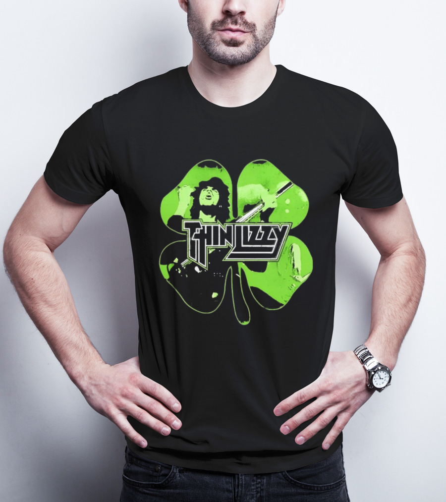 Thin Lizzy Irish Rock Band Green Clover St. Patrick's Day 2026 T-Shirt