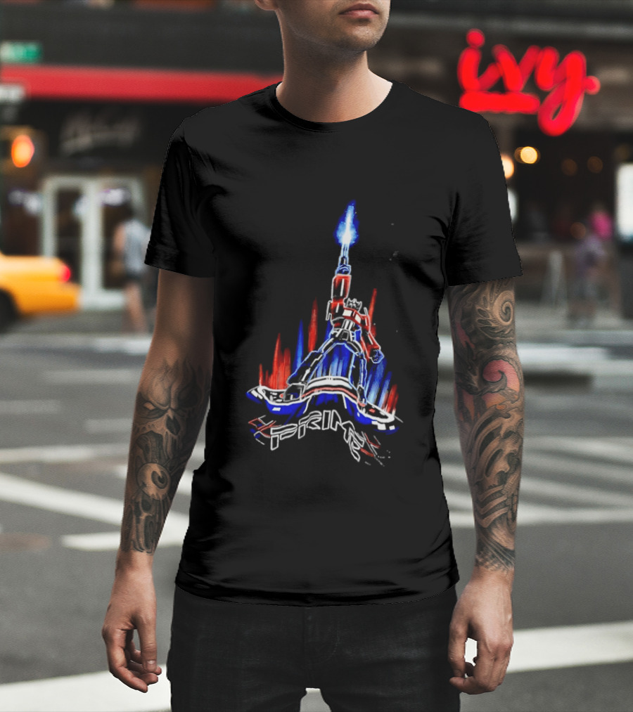 Transformers Optimus Prime Neon Glow Sci Fi Legacy 2026 T-Shirt