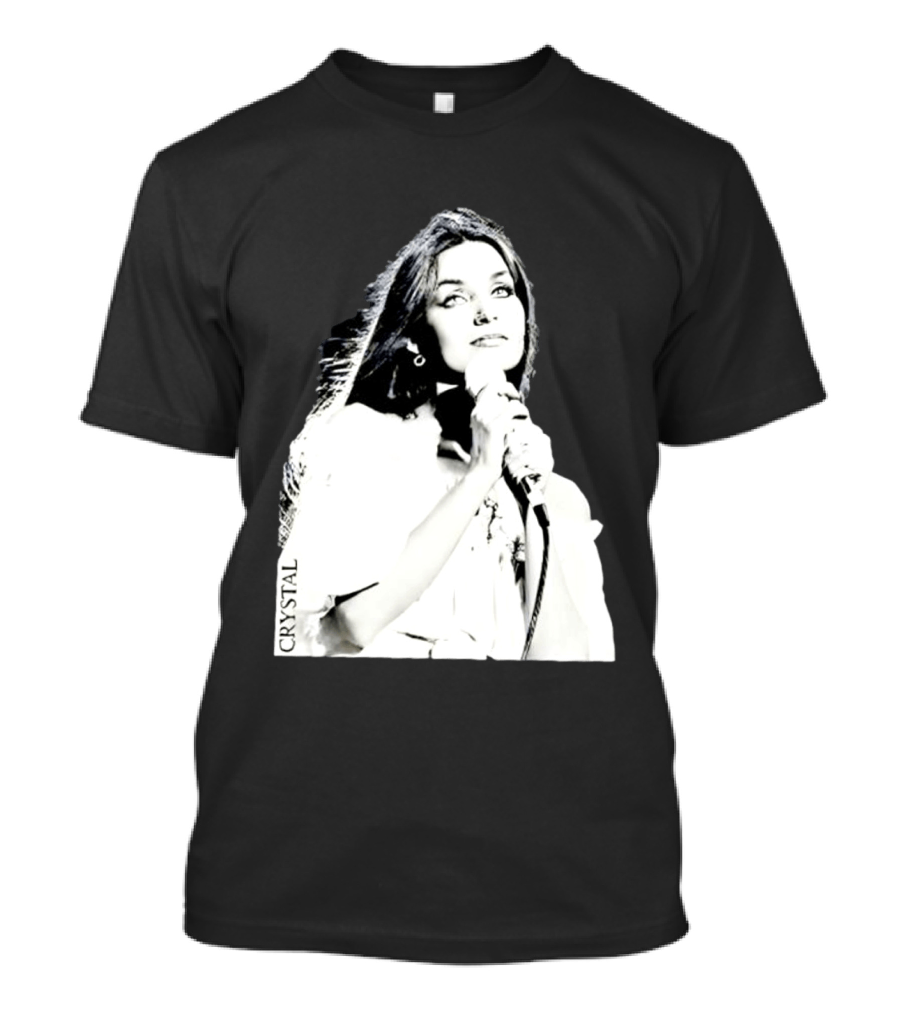 Mick Foley AEW Crystal Gayle Microphone Iconic Singer T-Shirt