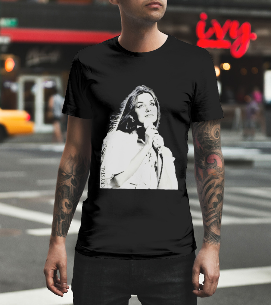 Mick Foley AEW Crystal Gayle Microphone Iconic Singer T-Shirt