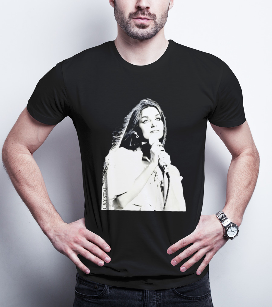 Mick Foley AEW Crystal Gayle Microphone Iconic Singer T-Shirt
