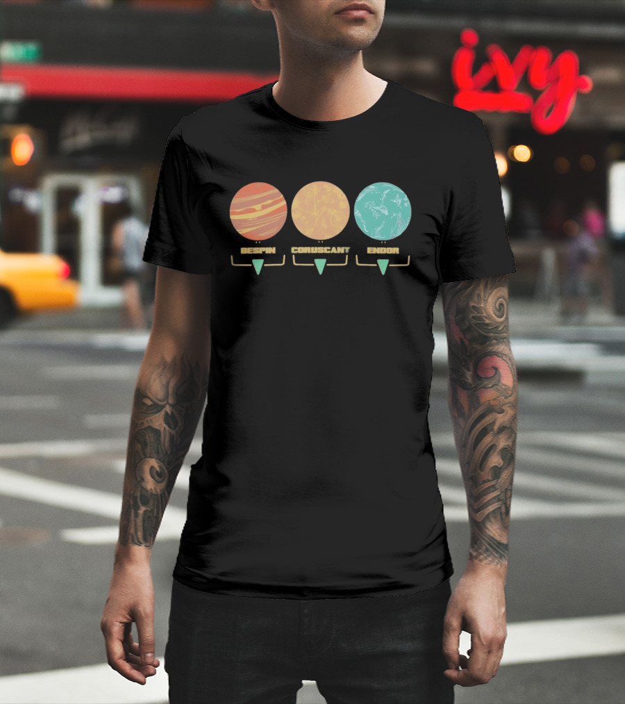Bespin Coruscant Endor Star Wars Planet T-Shirt