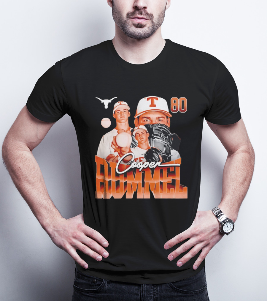 Texas Longhorns Cooper Rummel Baseball Collage 80 T-Shirt