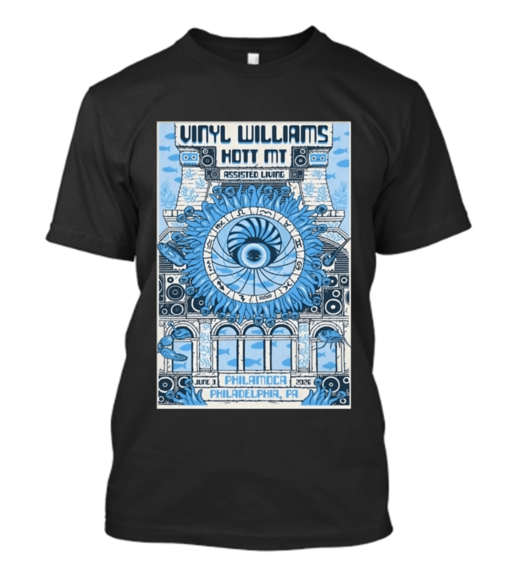 Vinyl Williams Hott MT Assisted Living PhilaMOCA Philadelphia PA June 3 2026 Tour T-Shirt