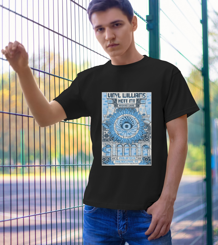 Vinyl Williams Hott MT Assisted Living PhilaMOCA Philadelphia PA June 3 2026 Tour T-Shirt