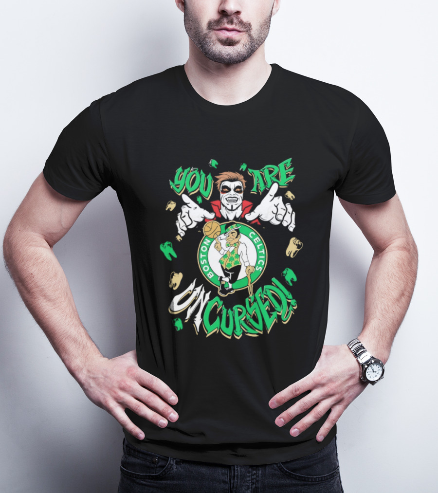 WWE Danhausen X Boston Celtics You Are Uncursed Vampire Horror T-Shirt