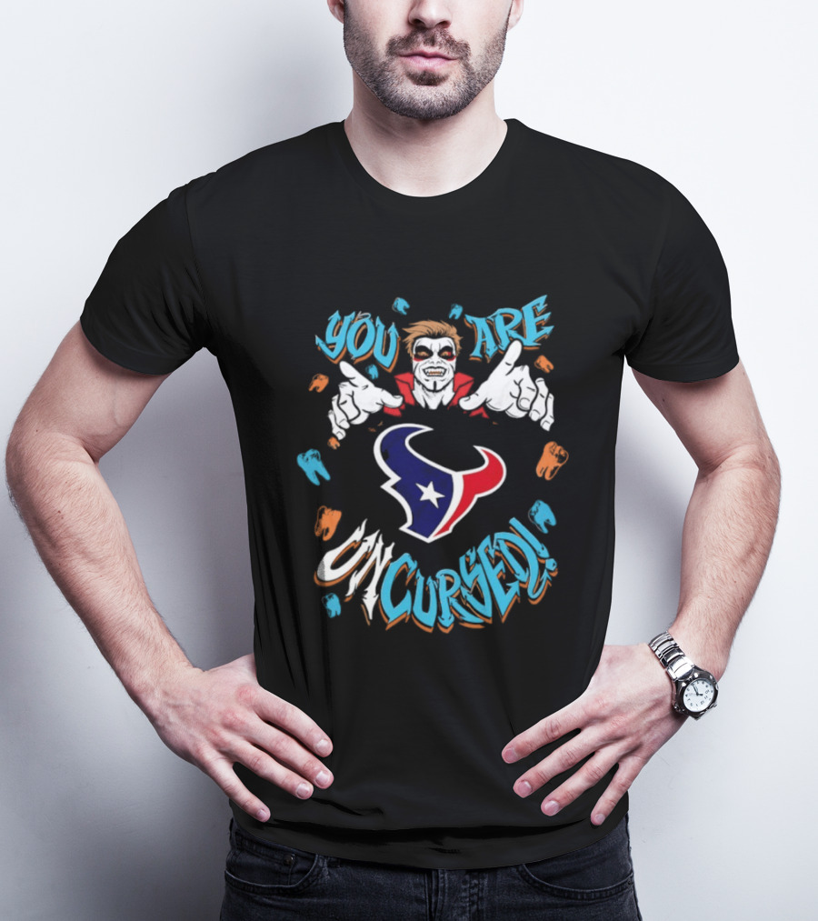WWE Danhausen Houston Texans You Are Uncursed Collaboration T-Shirt