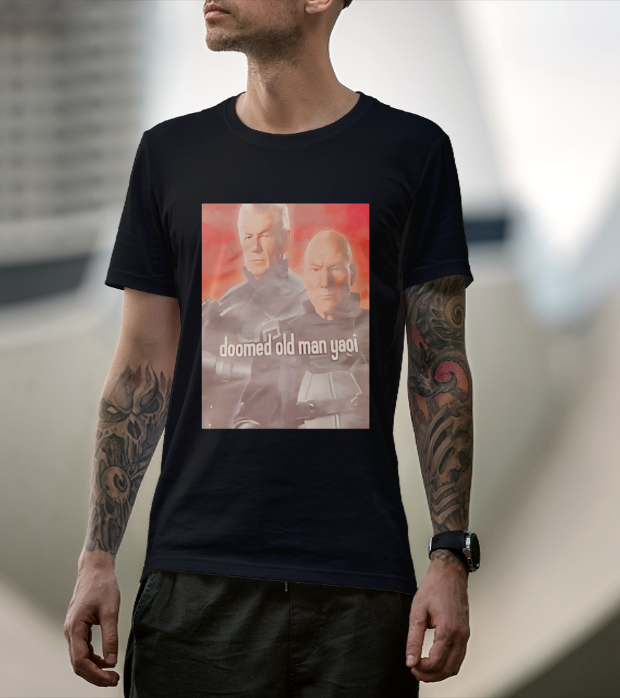 Ian McKellen Magneto Charles Xavier Doomed Old Man Yaoi X Men Movie T-Shirt