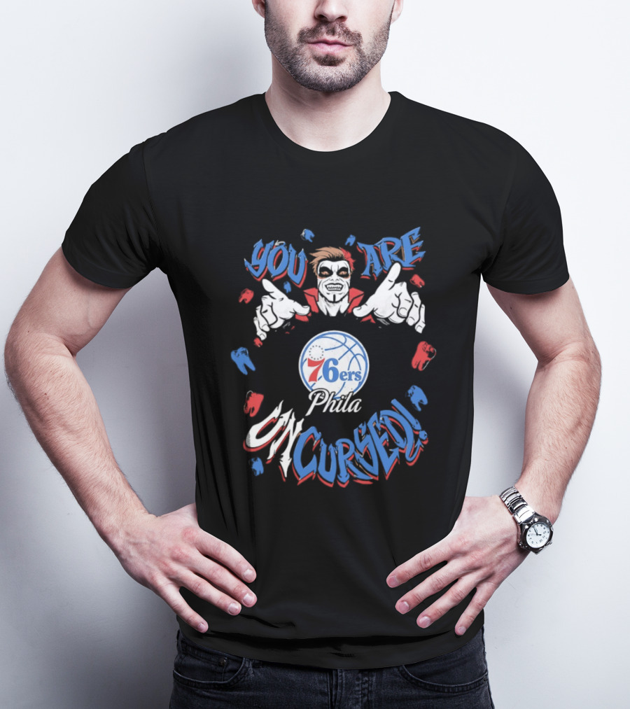 WWE Drops Danhausen X Philadelphia 76ers Phila You Are Uncursed T-Shirt
