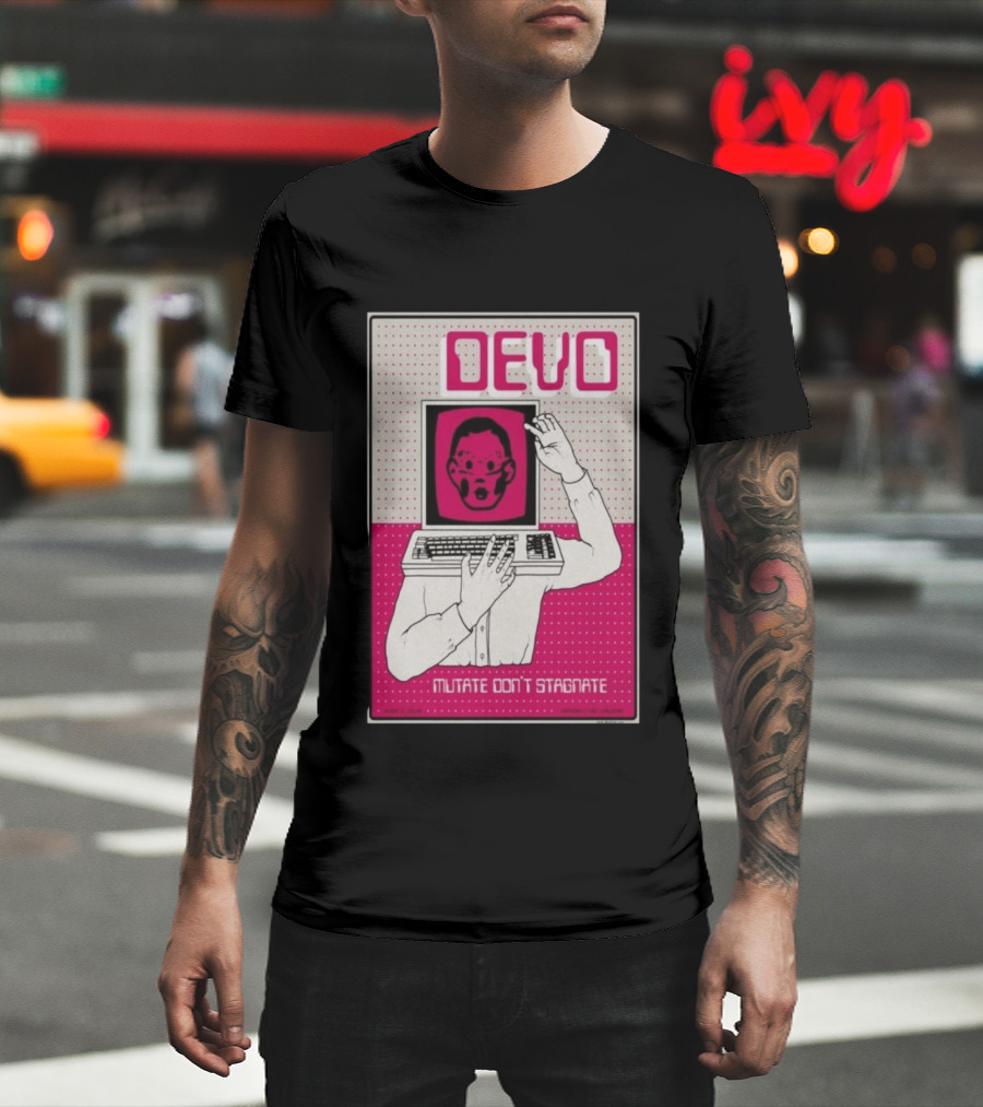 June 03 2026 Devo Concert Akron Civic Theatre Mutate Don't Stagnate T-Shirt