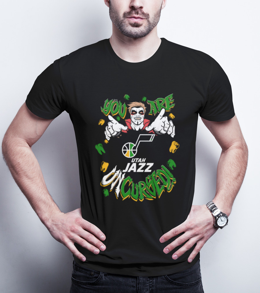 Utah Jazz You Are Uncursed WWE Danhausen Collaboration T-Shirt