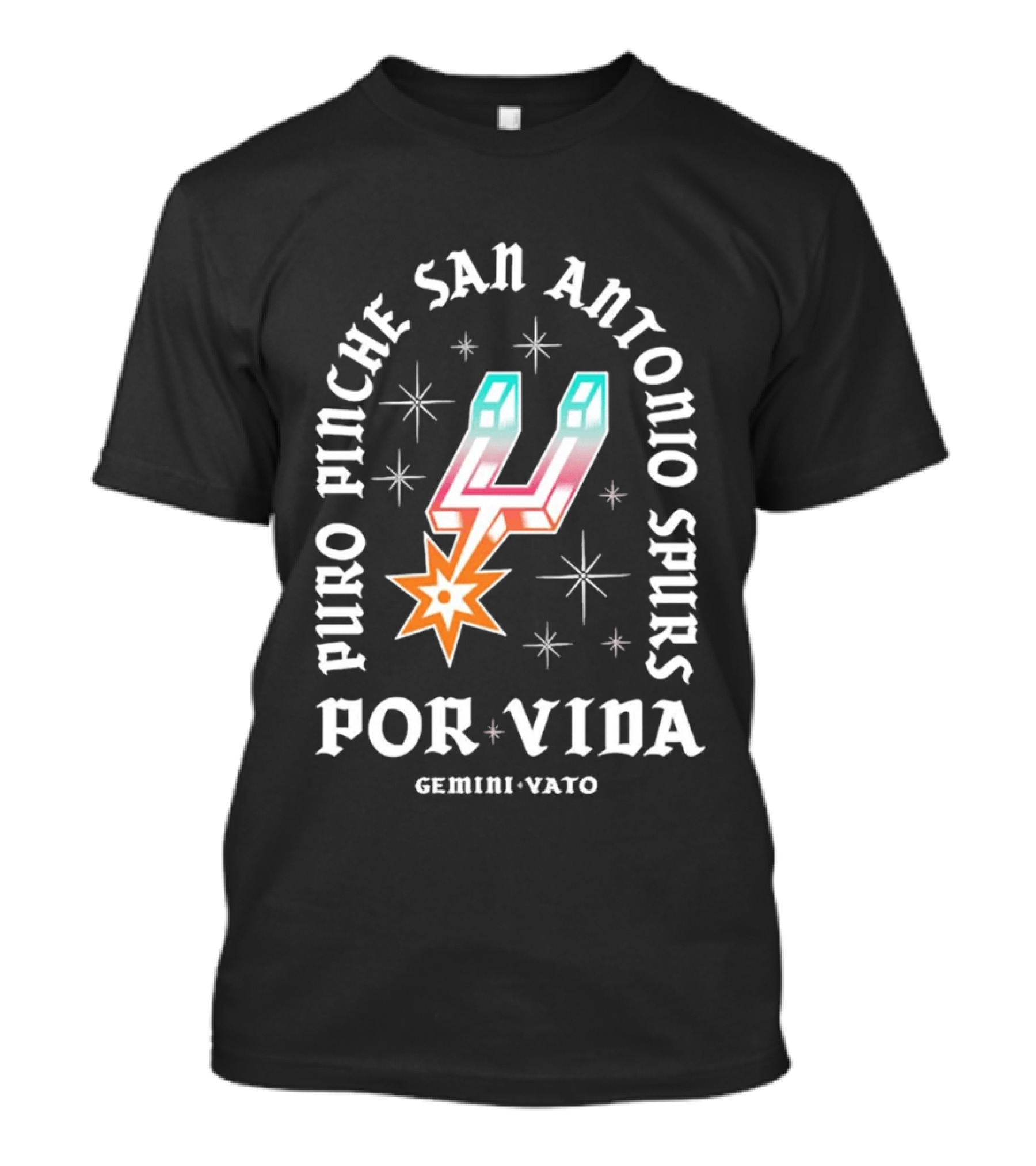 Puro Pinche San Antonio Spurs Por Vida Gemini Vato T-Shirt