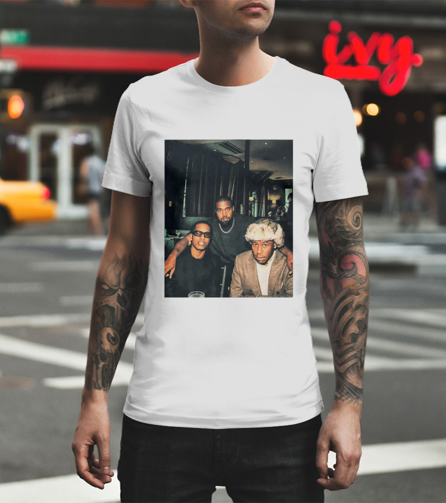 Kanye West Tyler The Creator A$AP Rocky Iconic Photo Collaboration T-Shirt