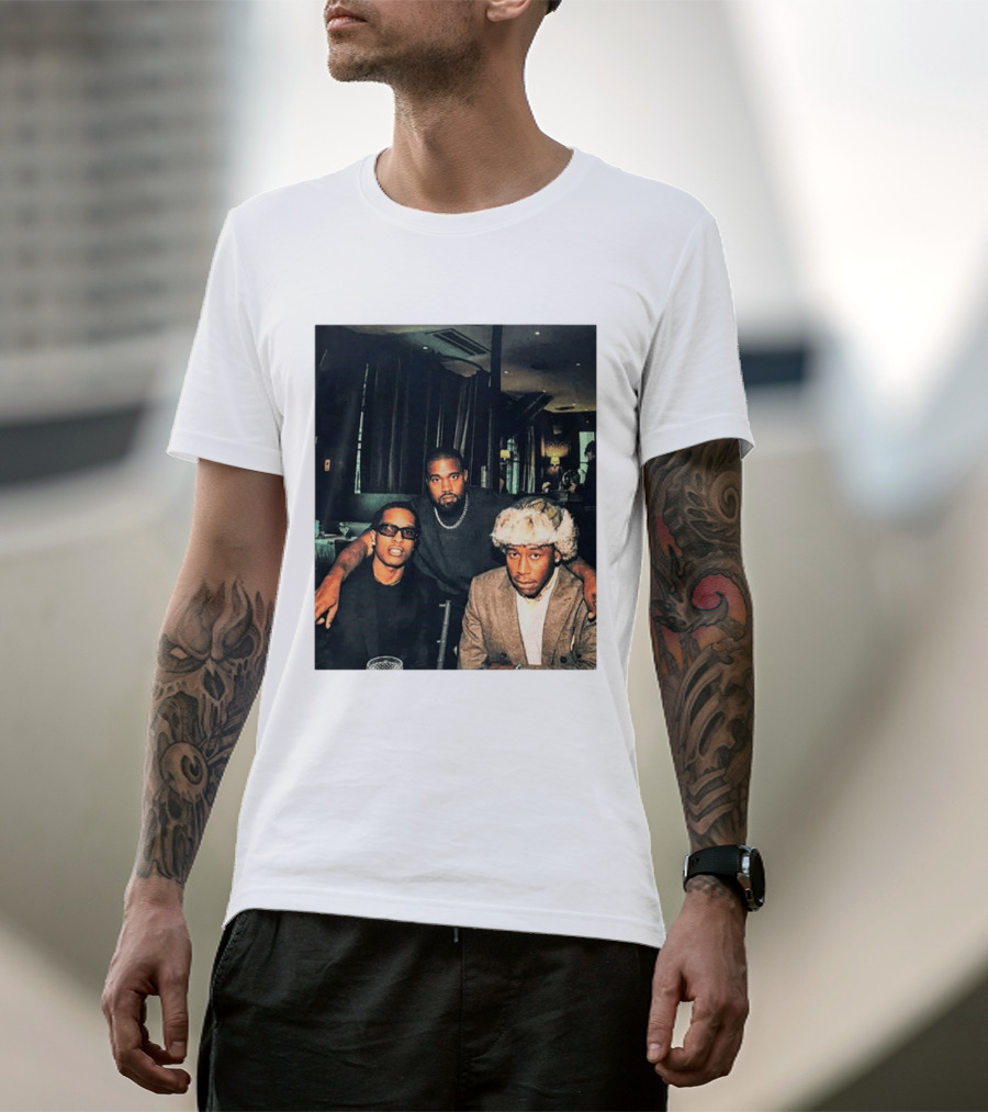 Kanye West Tyler The Creator A$AP Rocky Iconic Photo Collaboration T-Shirt