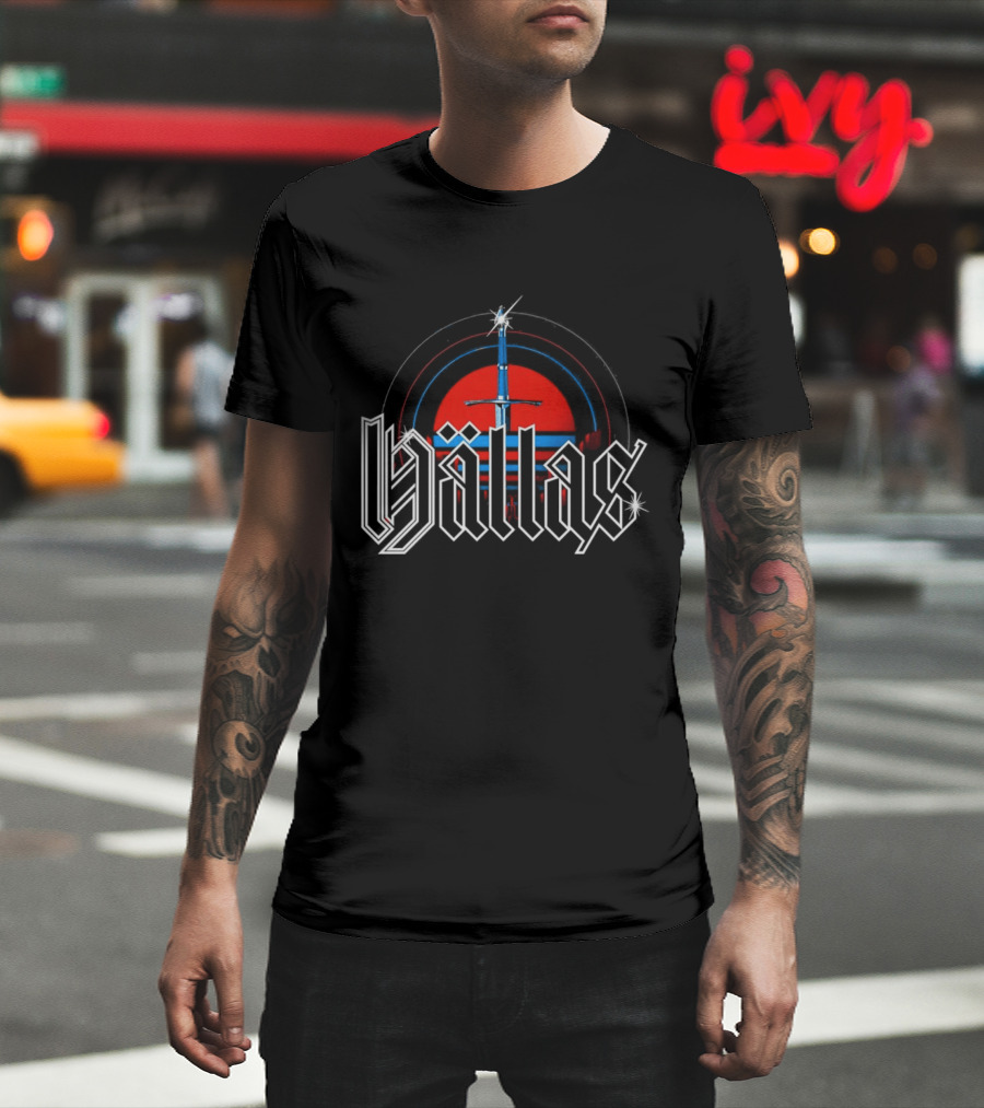 Hällas Sword Circle Red Blue T-Shirt