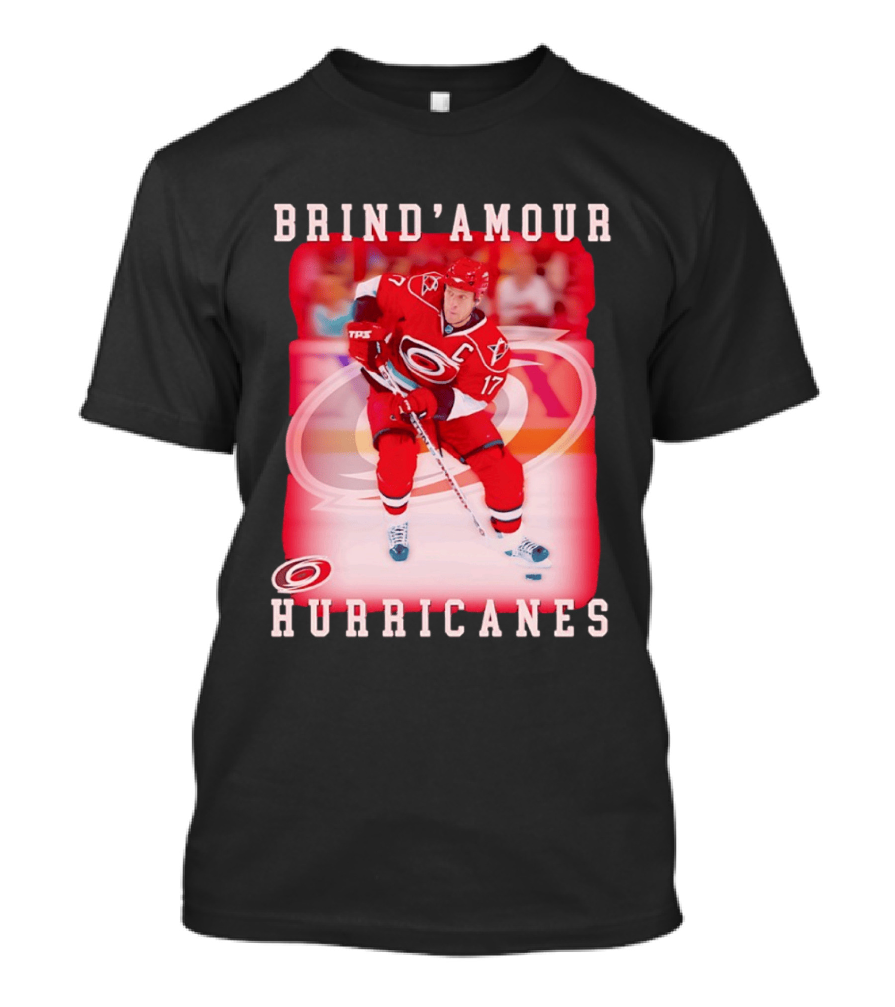 Brind'Amour Hurricanes Number 17 Captain Hockey Player T-Shirt