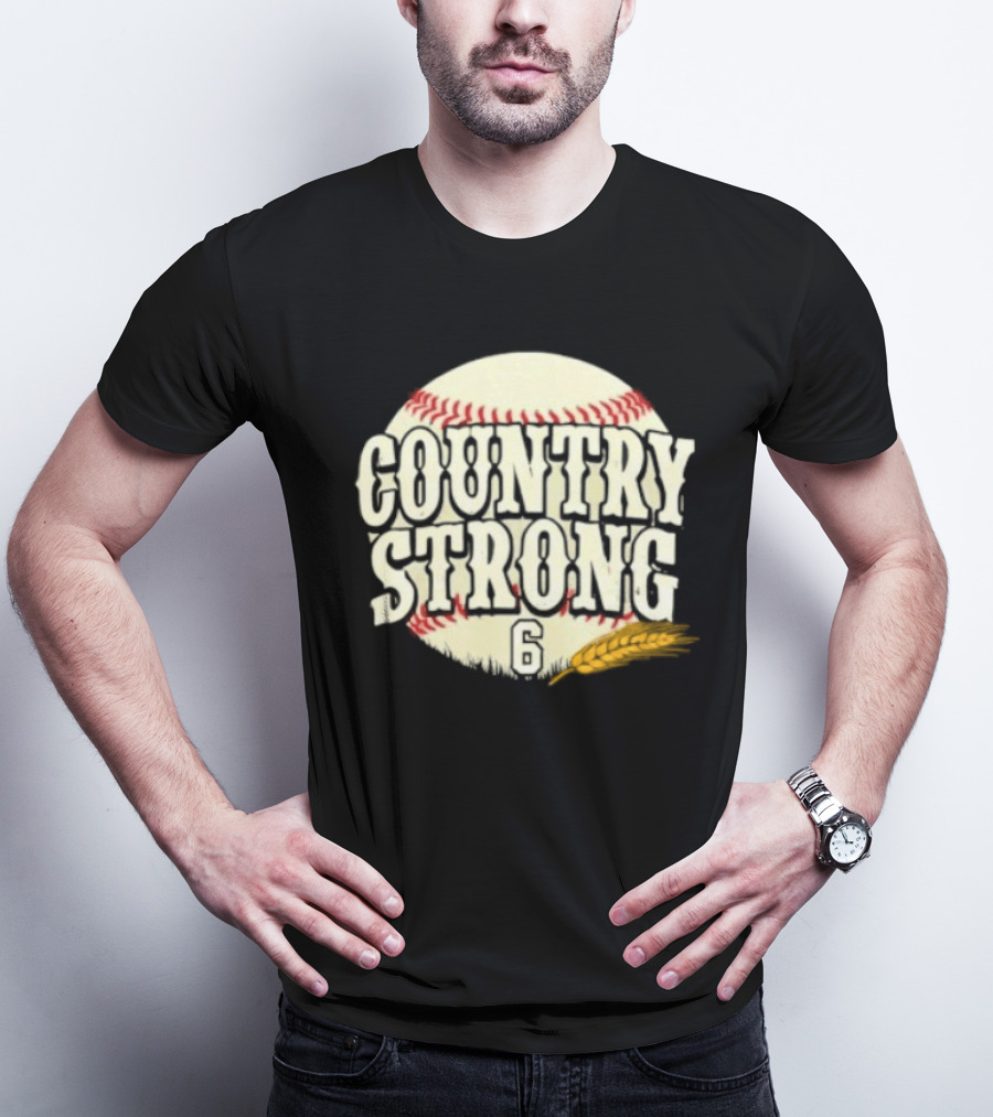 Country Strong Jake Meyers #6 Houston Astros Baseball T-Shirt