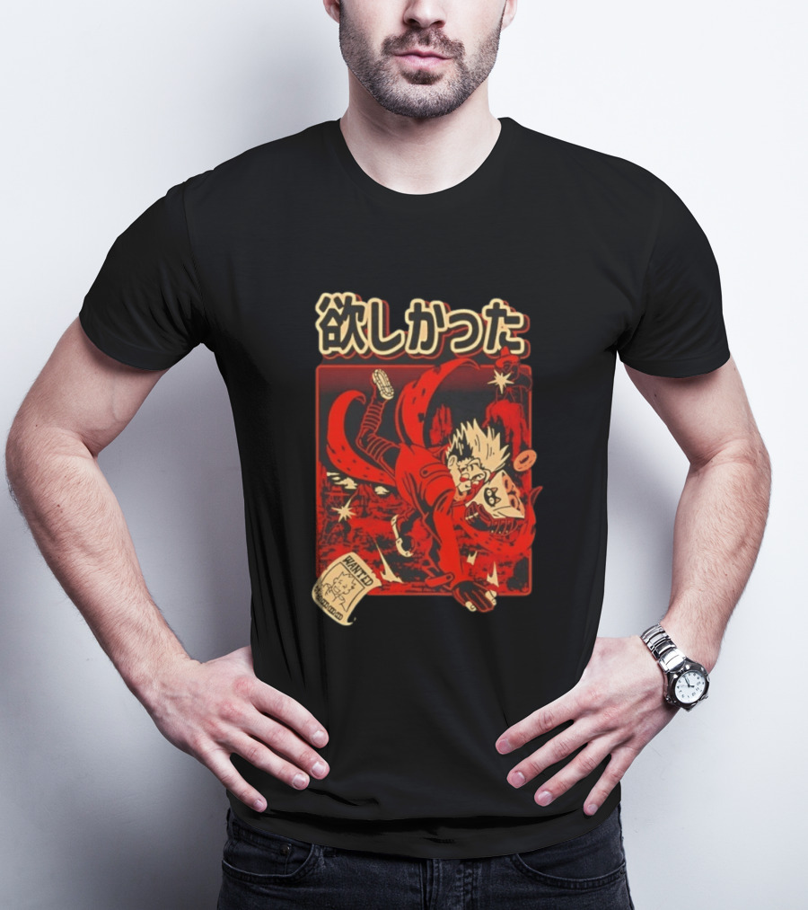 Vash The Stampede Wanted Love Peace Donuts T-Shirt