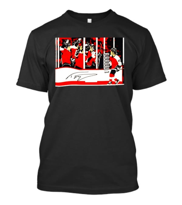 Philadelphia Flyers Hockey Team Celebration Frozen Victory Small T-Shirt
