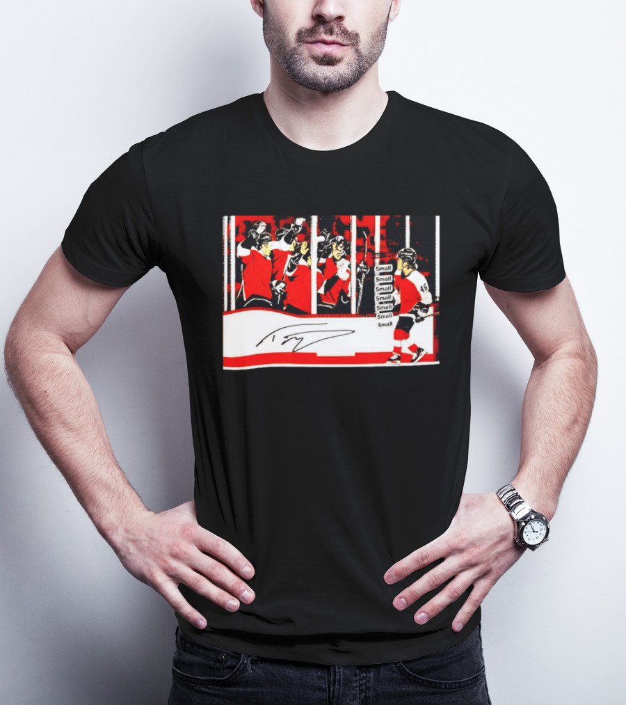 Philadelphia Flyers Hockey Team Celebration Frozen Victory Small T-Shirt