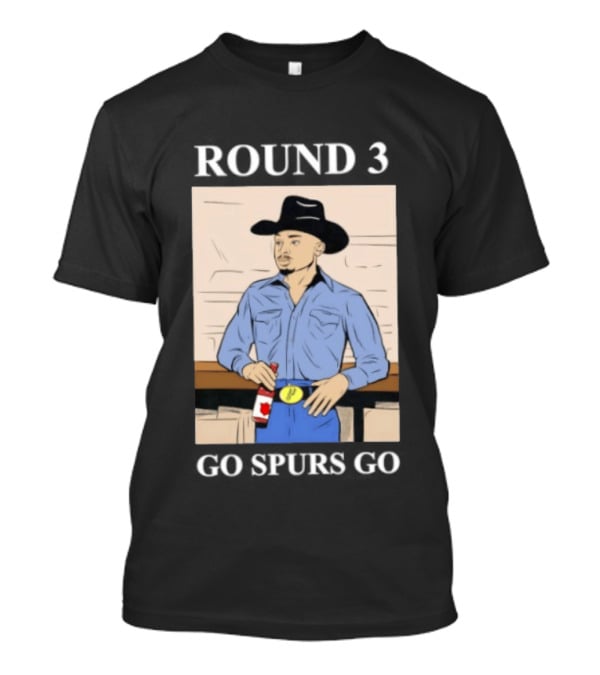 Go Spurs Go Cowboy Round 3 Spurs Playoff Spirit T-Shirt