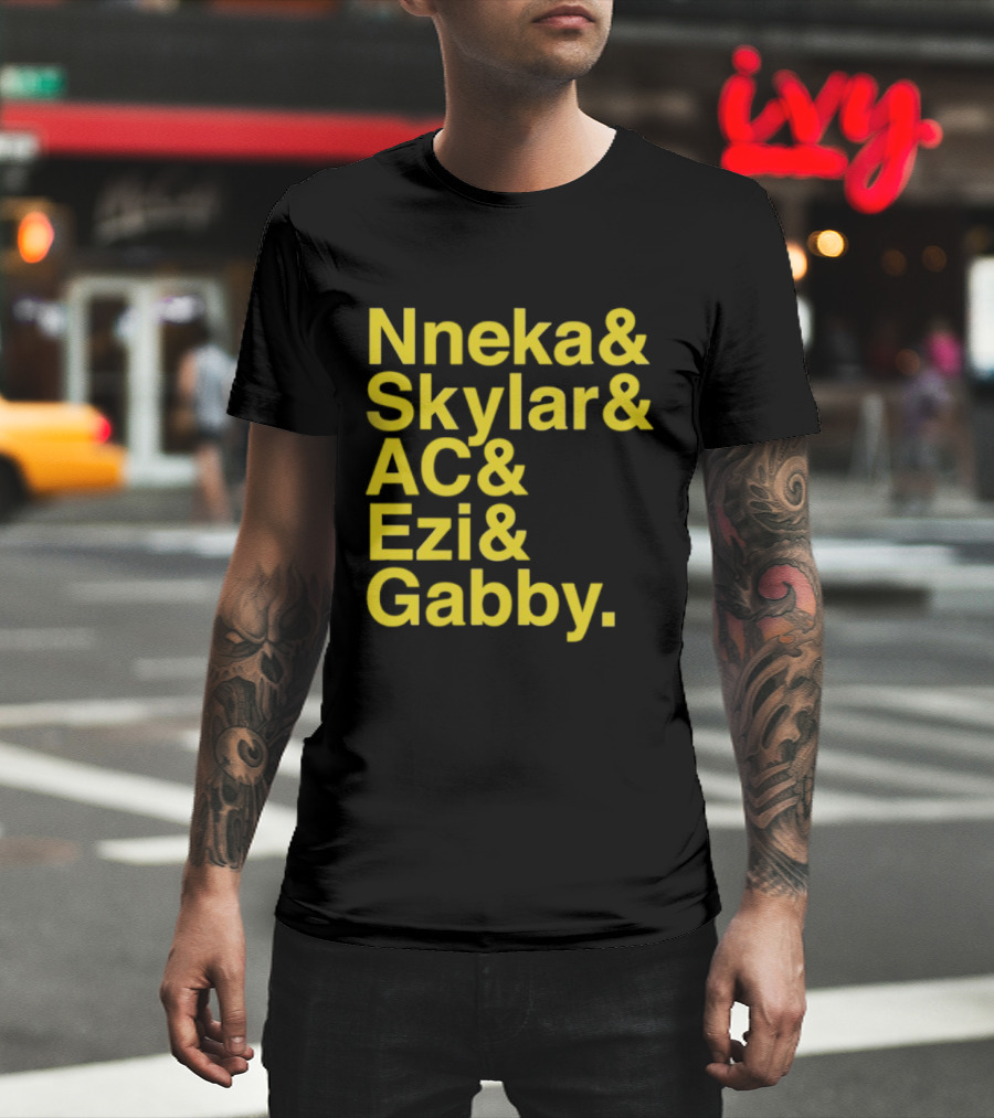Nneka Skylar AC Ezi Gabby Seattle Storm WNBA 2025 Ampersand Stars T-Shirt