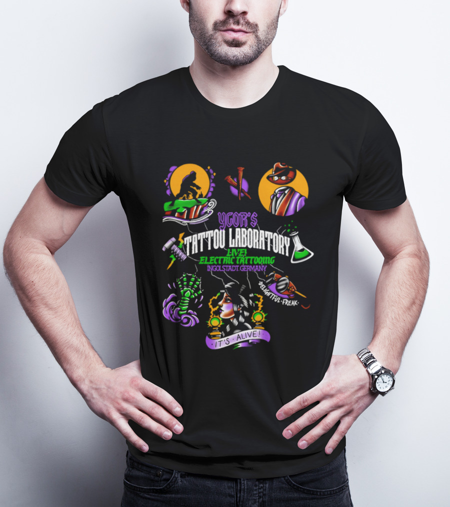 Igor's Tattoo Laboratory Live Electric Tattooing 2026 Monster Mad Scientist Adventure Ink T-Shirt