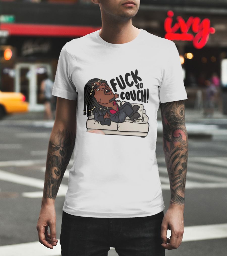 Chief Keef Fuck Yo Couch Illustrated Meme Drawing T-Shirt