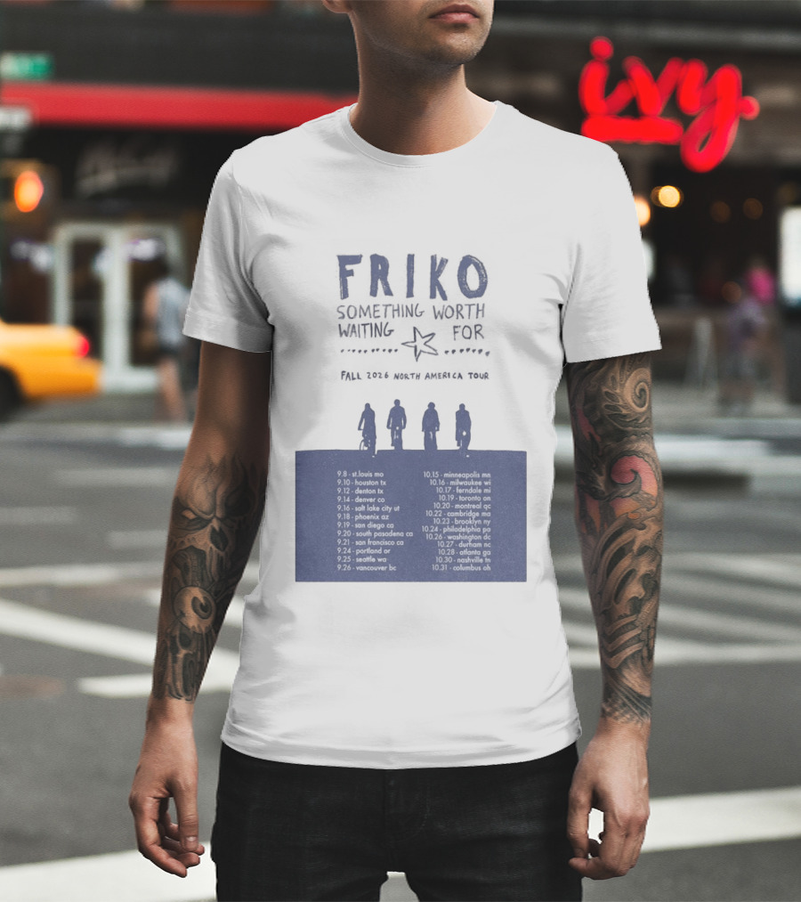 Friko Something Worth Waiting For 2026 North America Tour Dates And Cities T-Shirt