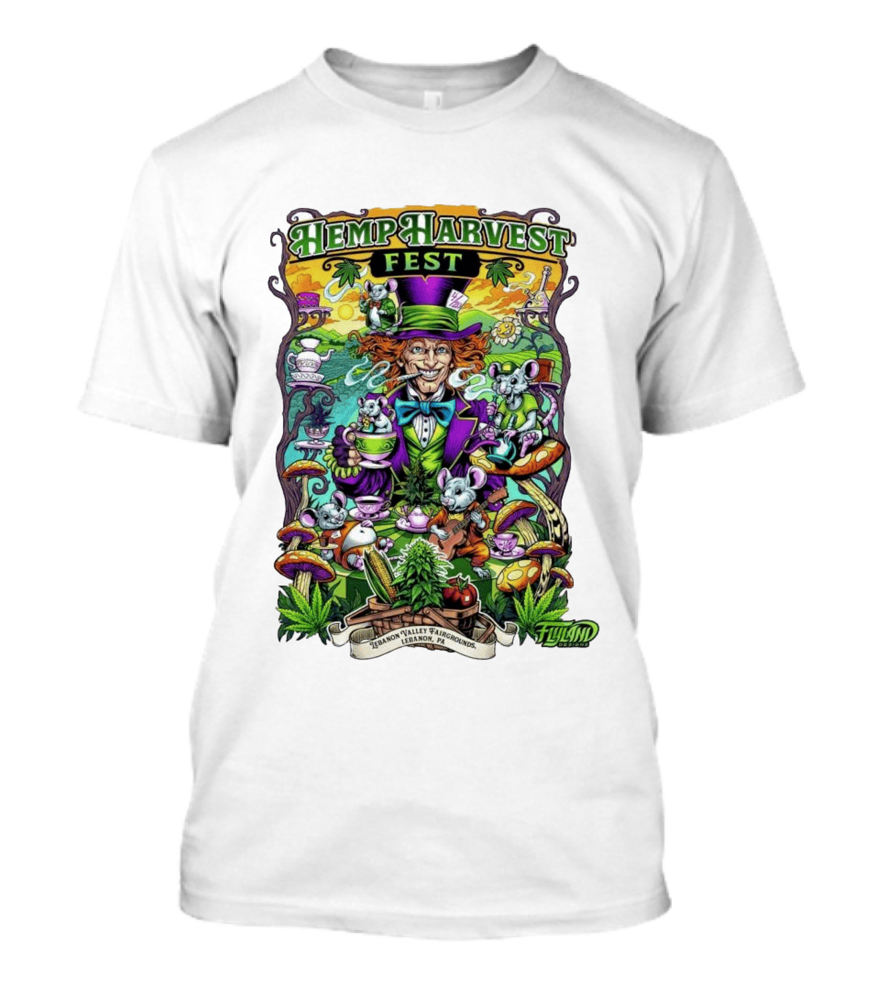 Hemp Harvest Fest 2026 Lebanon Valley Fairgrounds Tea Party T-Shirt