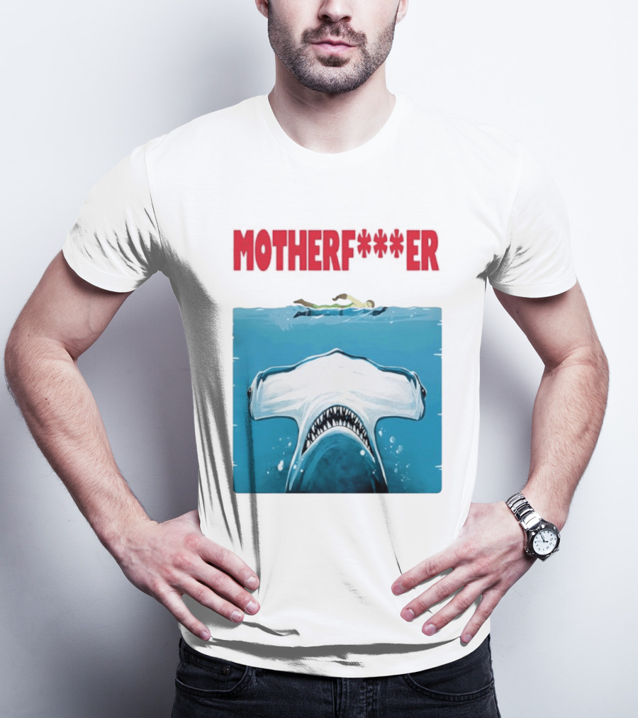 Samuel L Jackson Motherfucker Hammerhead Shark Jaws T-Shirt